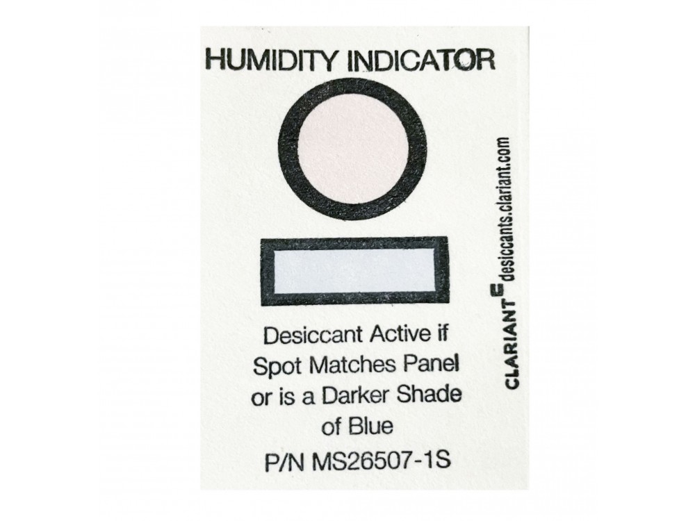 HUMIDITY INDICATOR CARD SINGLE LEVEL